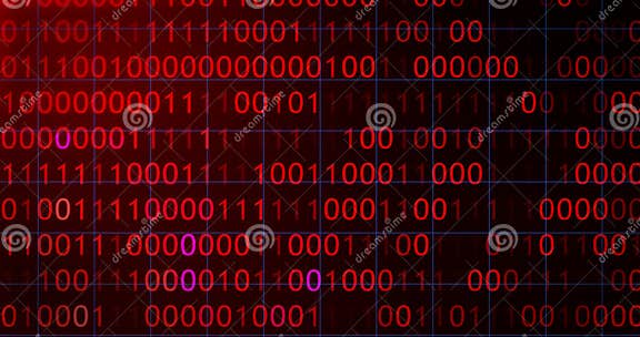 BINARY CODE 3D BG with CAMERA MOVEMENT. Stock Illustration ...