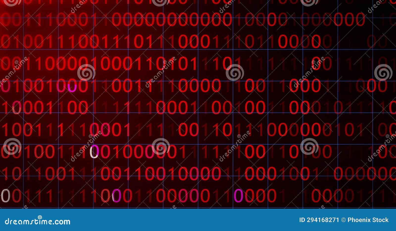 BINARY CODE 3D BG with CAMERA MOVEMENT. Stock Illustration ...