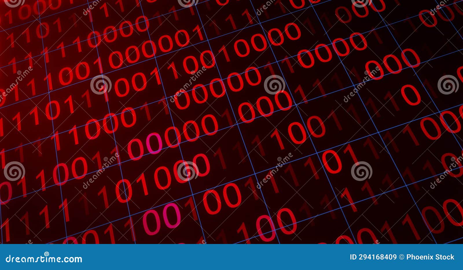 BINARY CODE 3D BG with CAMERA MOVEMENT. Stock Illustration ...