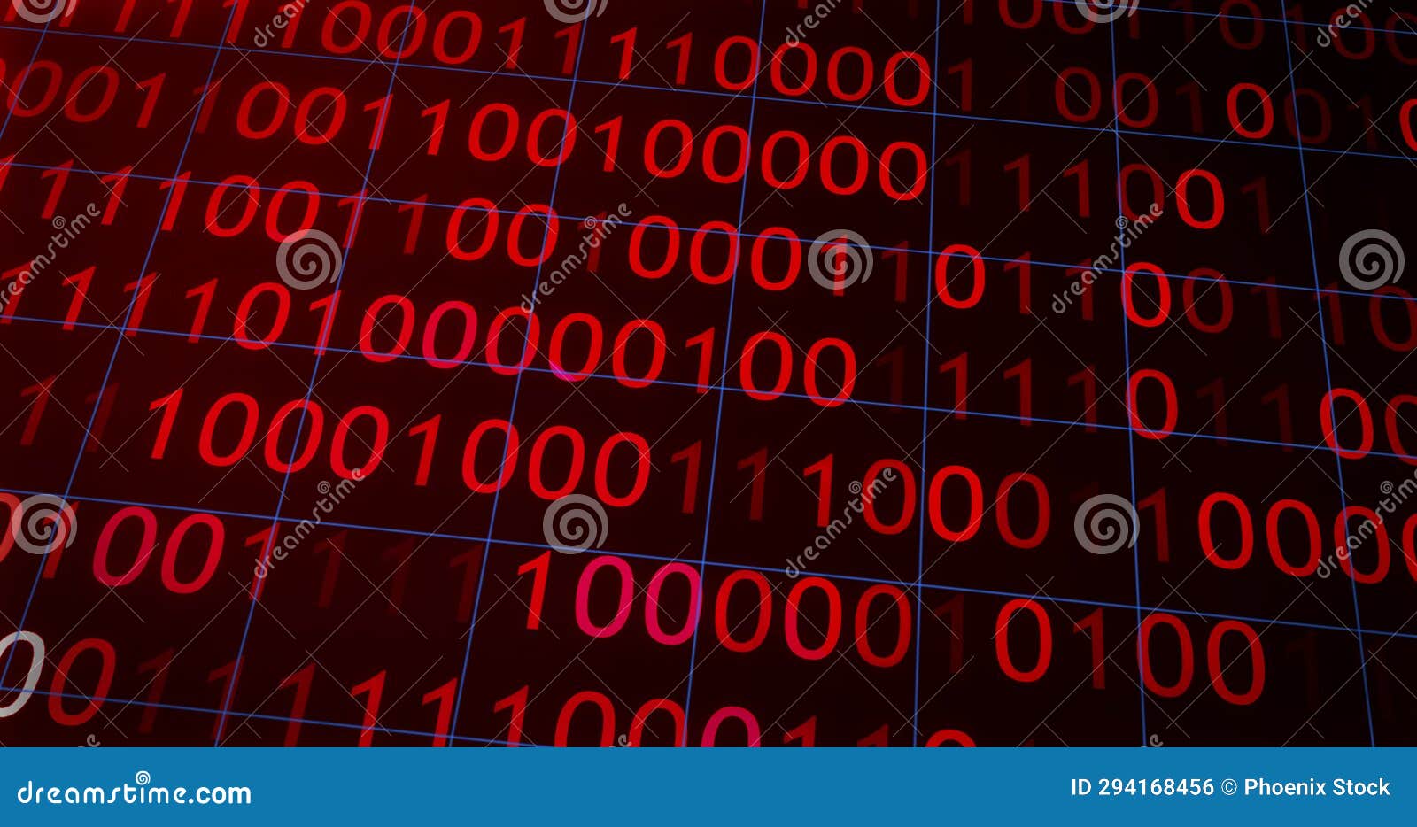 BINARY CODE 3D BG with CAMERA MOVEMENT. Stock Illustration ...