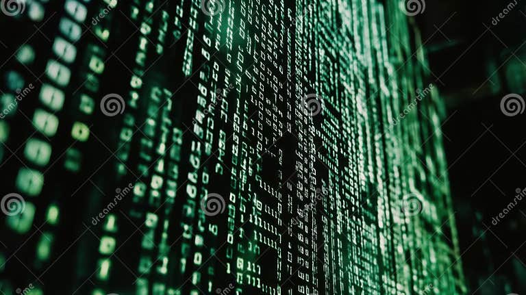 Binary Code On A Dark Background The Concept Of Coding And Programming 6820