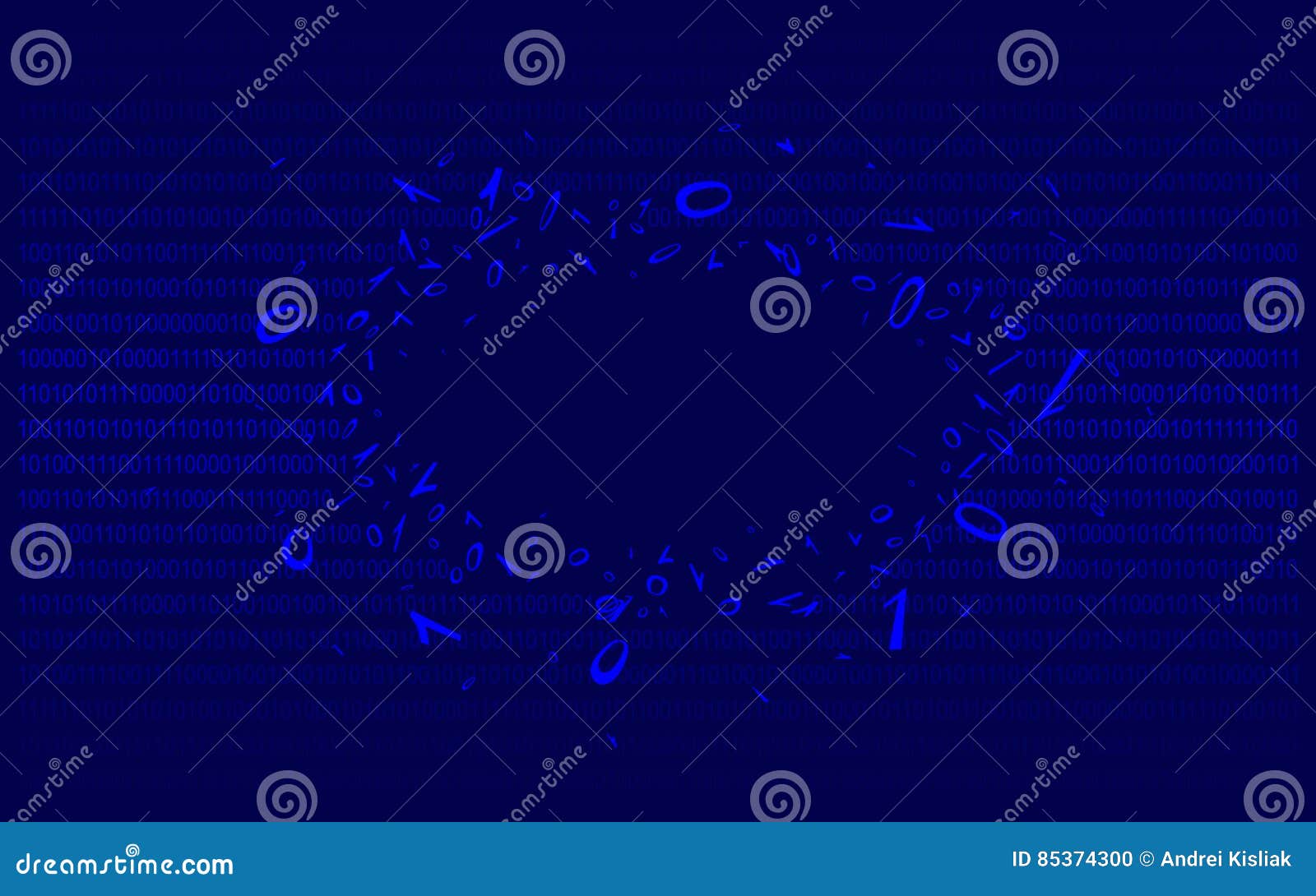 Binary Code on Dark Blue V1-5 Stock Vector - Illustration of expand ...