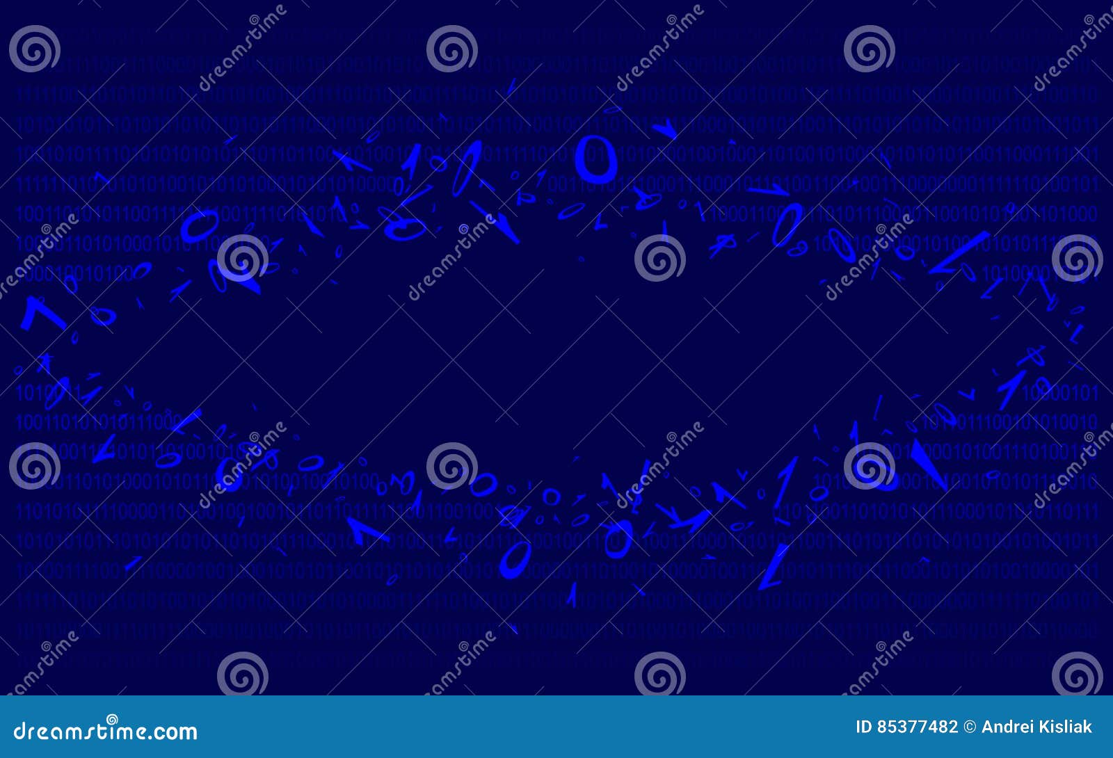 Binary Code on Dark Blue V2-5 Stock Vector - Illustration of digit ...
