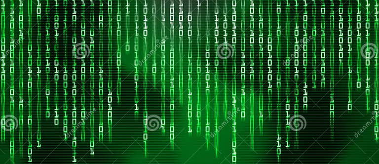 Binary code, data steam stock illustration. Illustration of security - 9492732