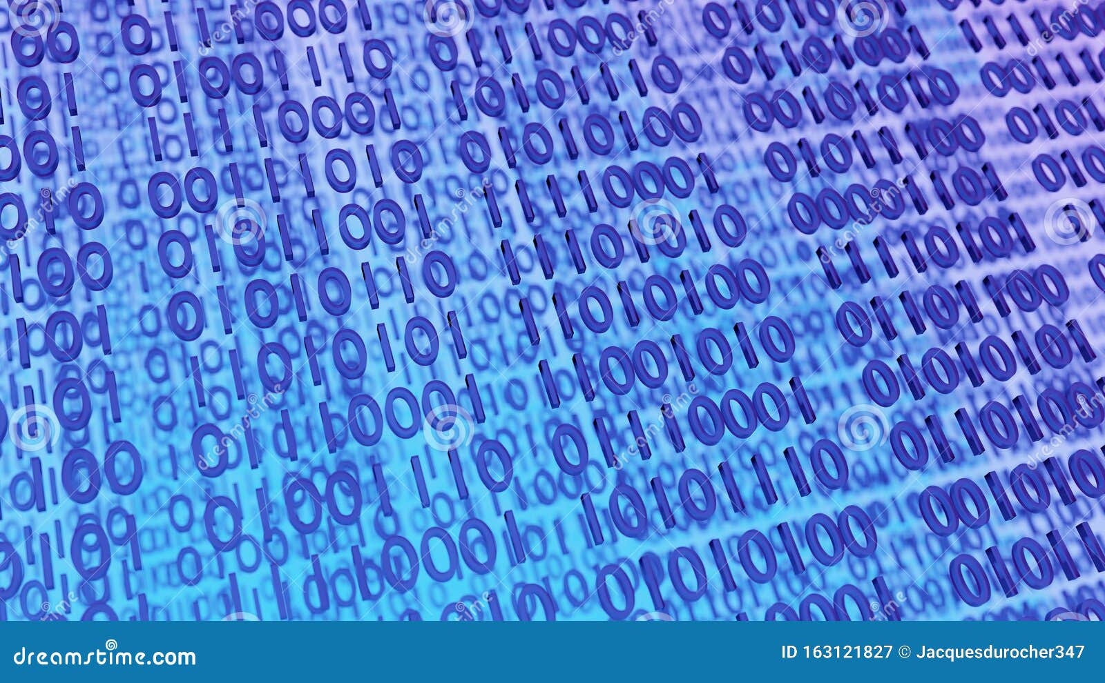 Binary Code Data Streaming Computer Internet Programming 3D ...