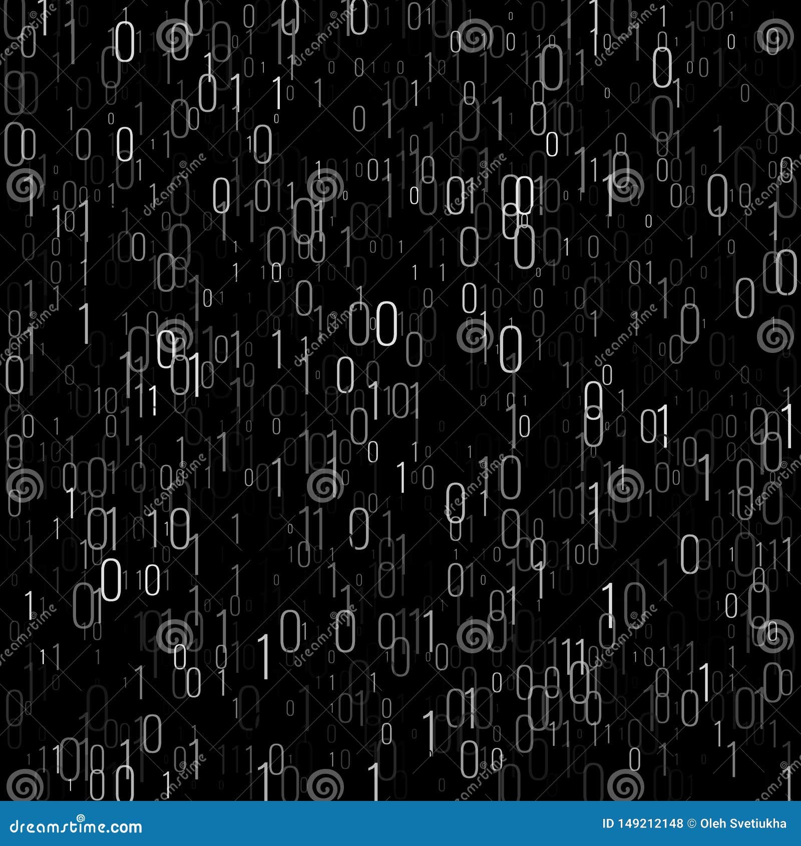 Binary Code Digital Technology Background Computer Data By 0 And 1 Algorithm Binary Data Code