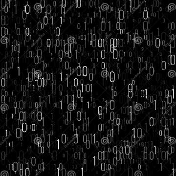 Binary Code Digital Technology Background. Computer Data by 0 and 1 ...