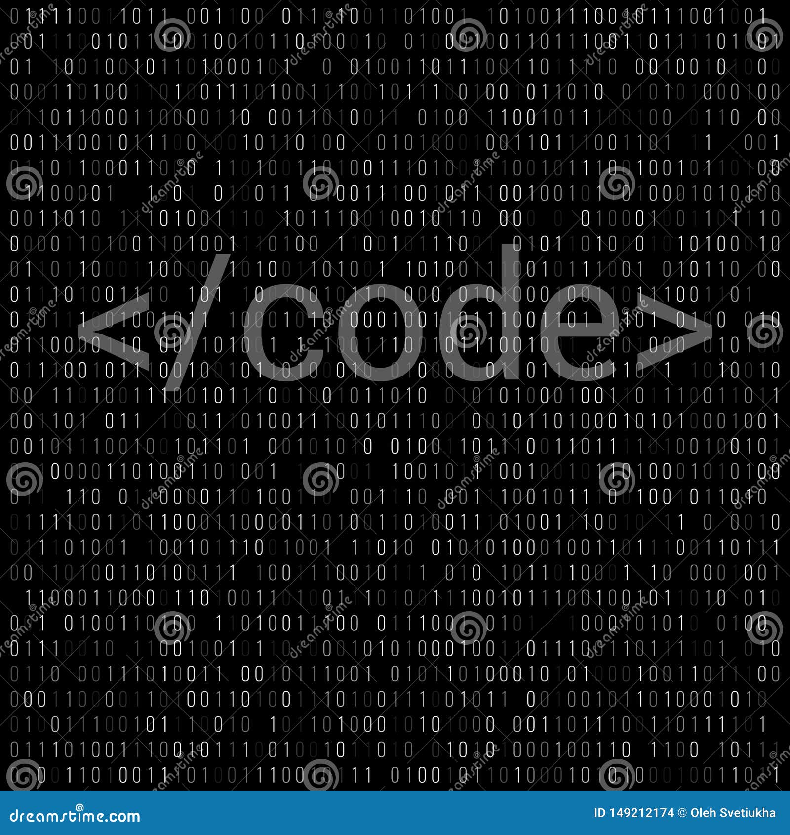 Binary Code Digital Technology Background Computer Data By 0 And 1 Algorithm Binary Data Code