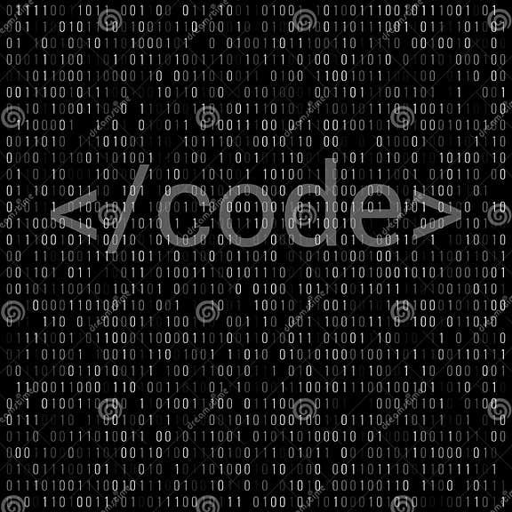 Binary Code Digital Technology Background. Computer Data by 0 and 1 ...