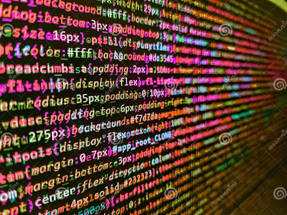 Binary Code Digital Technology Background. Programmer Developer Screen. WWW Software Development ...