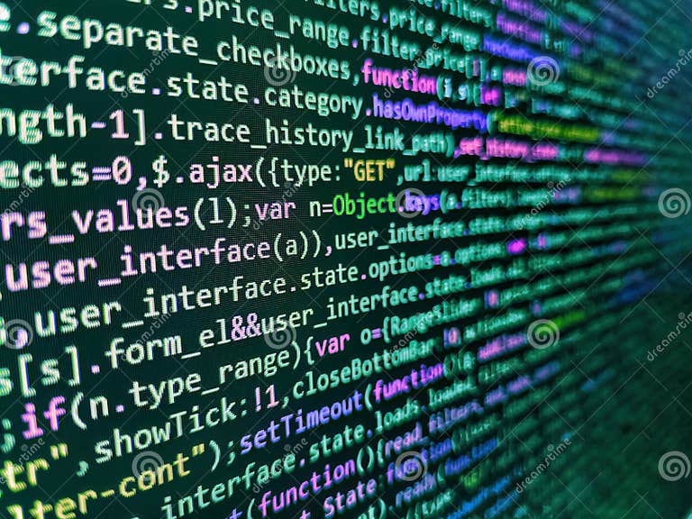 Binary Code Digital Technology Background. Website Development. Mobile App Developer. Letters ...