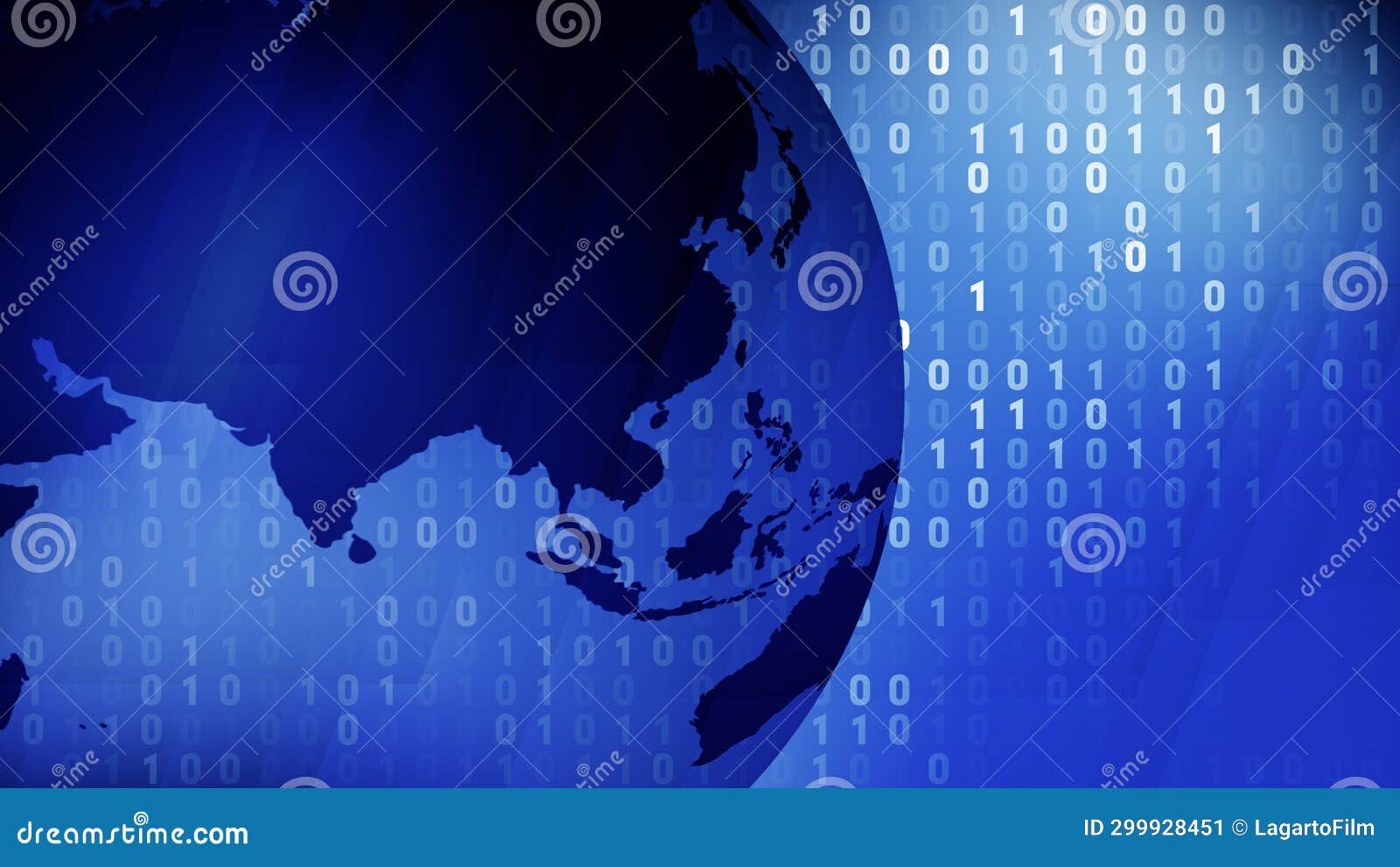 Cyber Crime And Digital World Map Exploring Binary Globe Rectangles