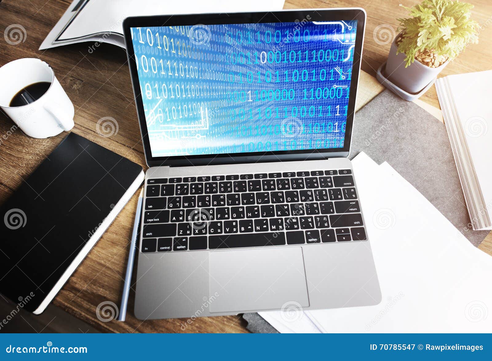 Binary Code Digits Technology Software Concept Stock Image - Image of blue, book: 70785547