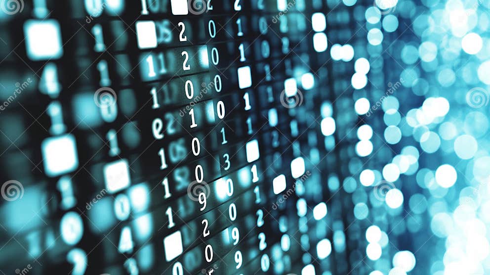 Binary Code Dynamics: the Language of Digital Data Stock Illustration ...