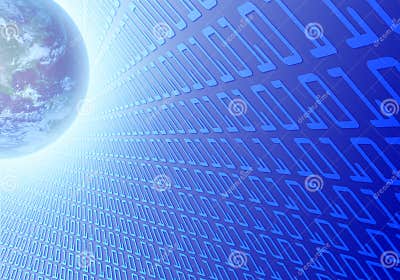 Binary code earth stock illustration. Illustration of flash - 540277