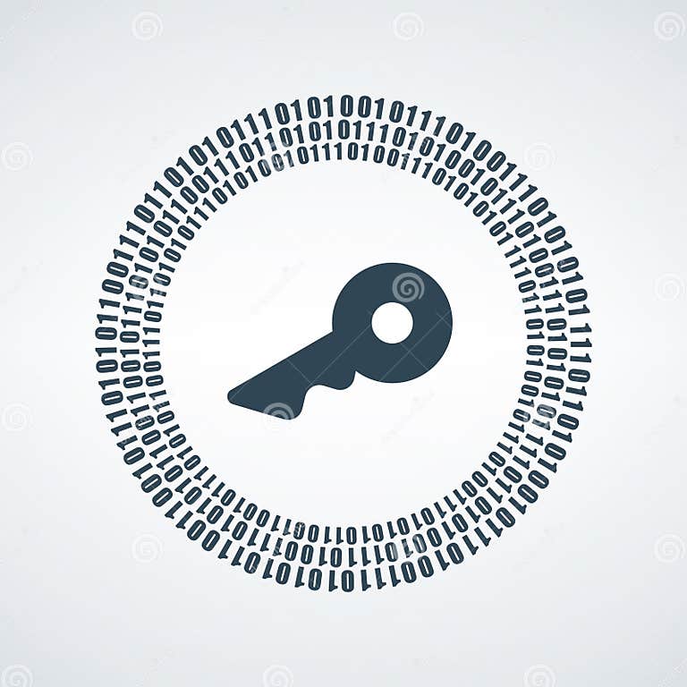 Binary Code Encryption Numbers and Special Symbols with the Key As ...