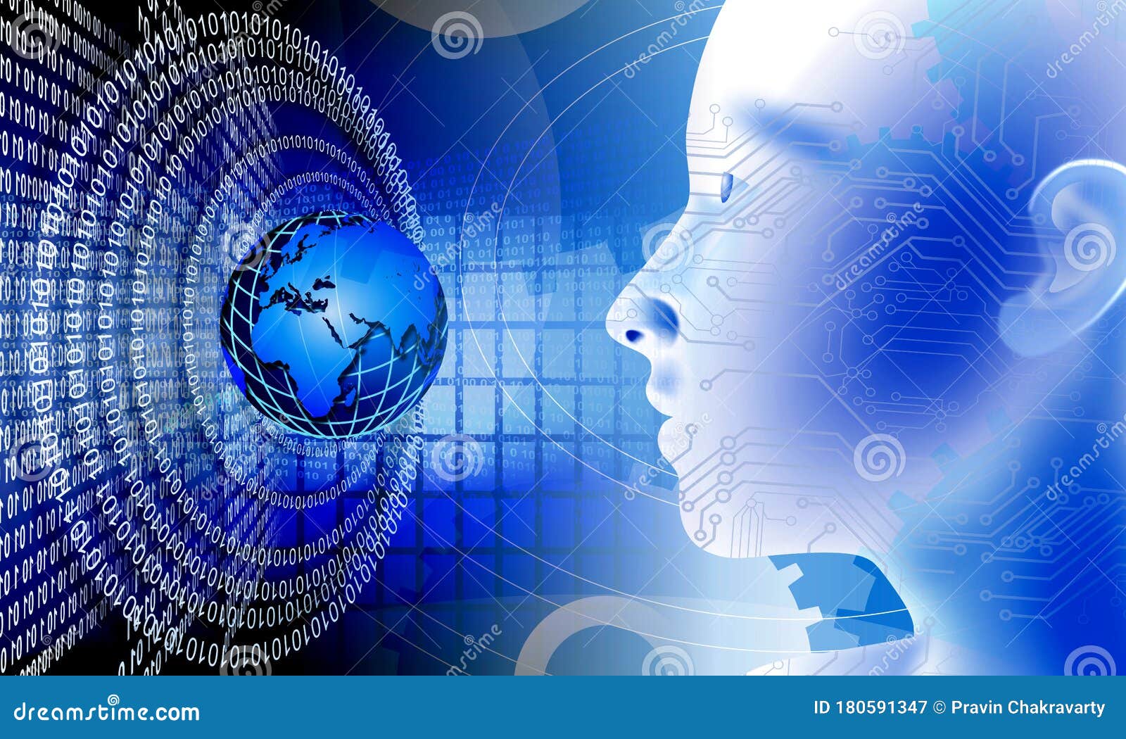 Binary Code Eye Background, Artificial Intelligence Digital Eye Abstract Technology Background ...