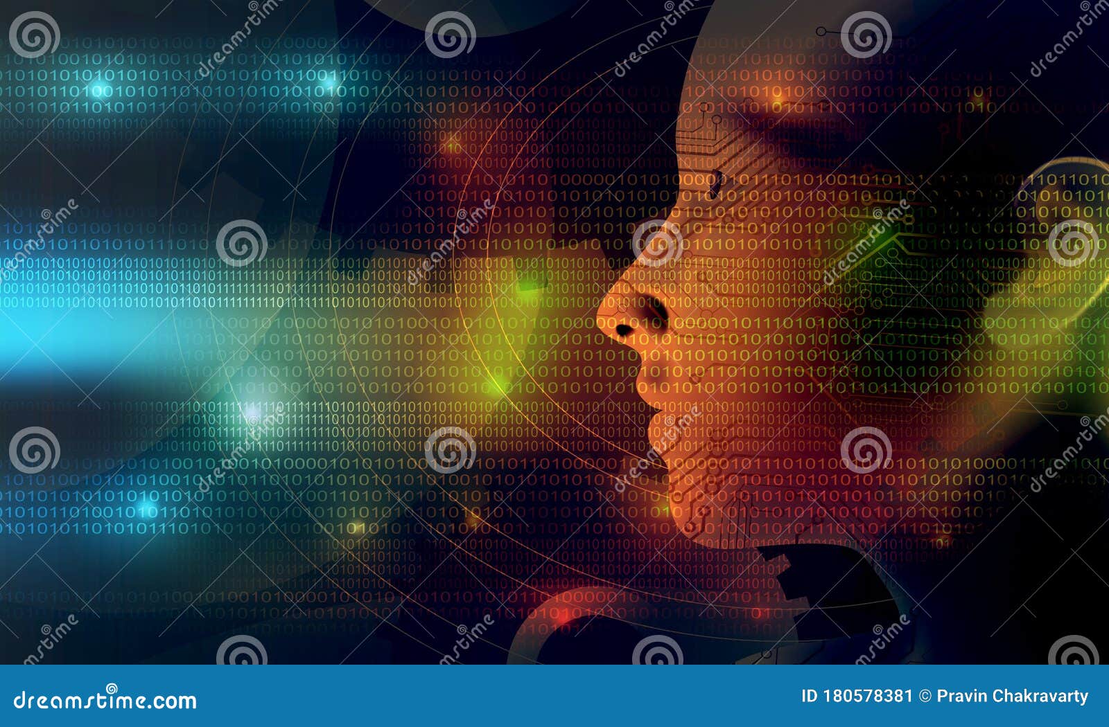 Binary Code Eye Background, Artificial Intelligence Digital Eye ...