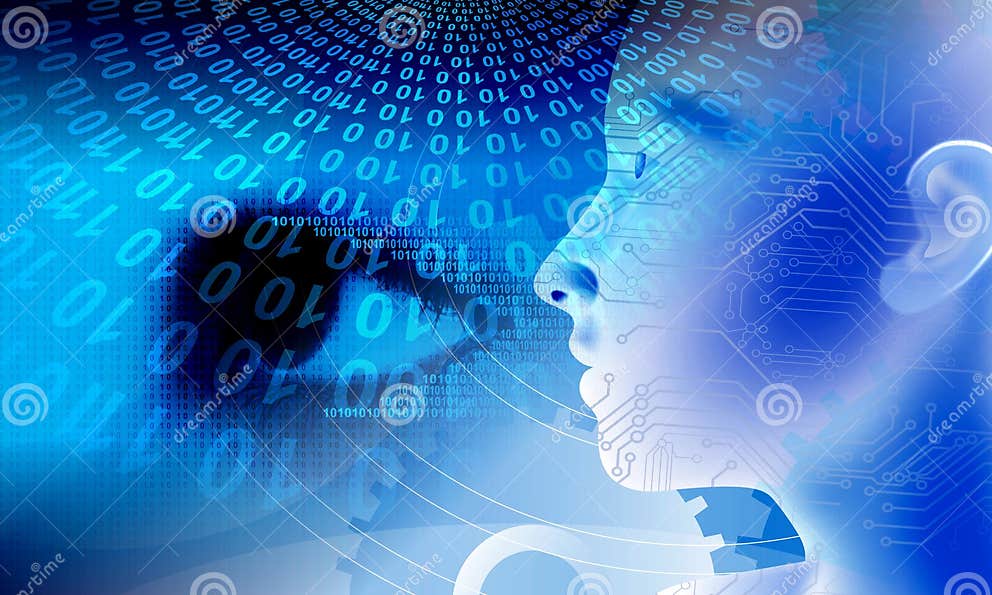 Binary Code Eye Background, Artificial Intelligence Digital Eye ...