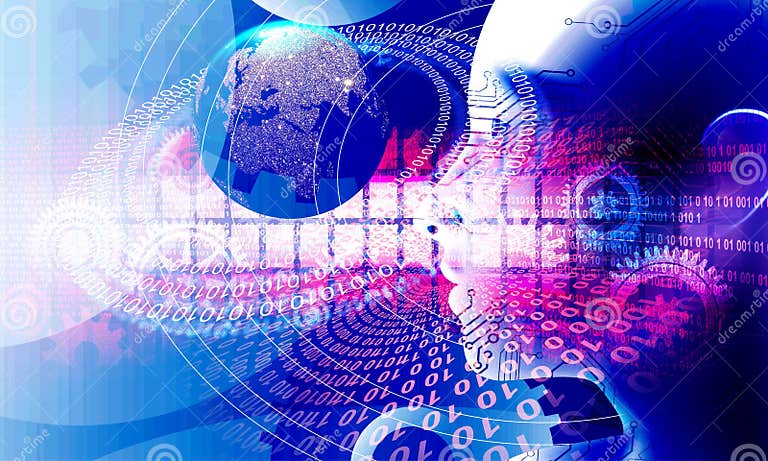 Binary Code Eye Background, Artificial Intelligence Digital Eye Abstract Technology Background ...