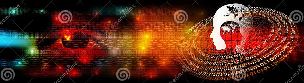 Binary Code Eye Vision Industrial Business Background. Background ...