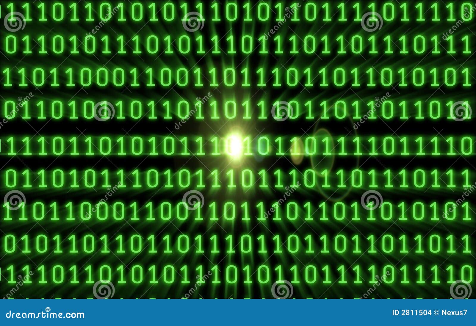 Binary Code with Flare stock illustration. Illustration of code - 2811504
