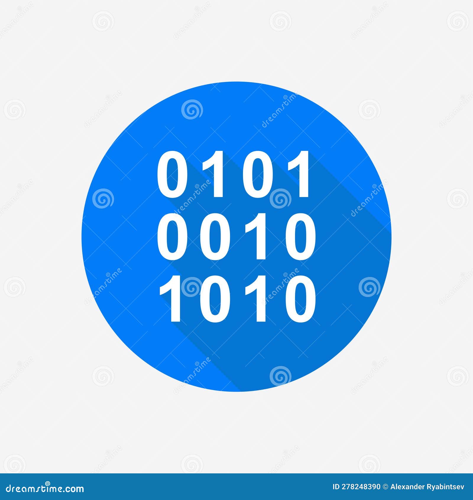Binary Code Flat Vector Icon Coding Concept Icon Stock Vector