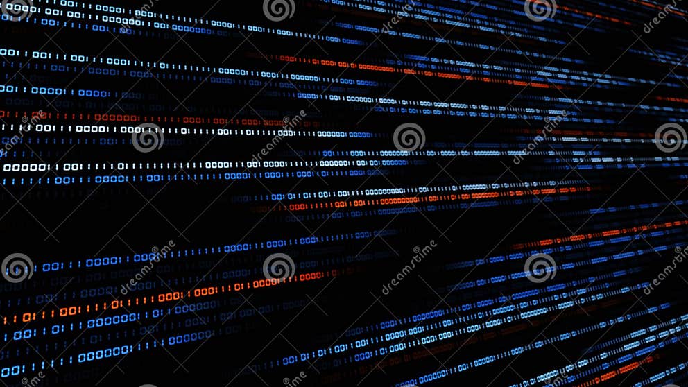 Binary Code Flow - Information Technology Concept - Digital Systems ...
