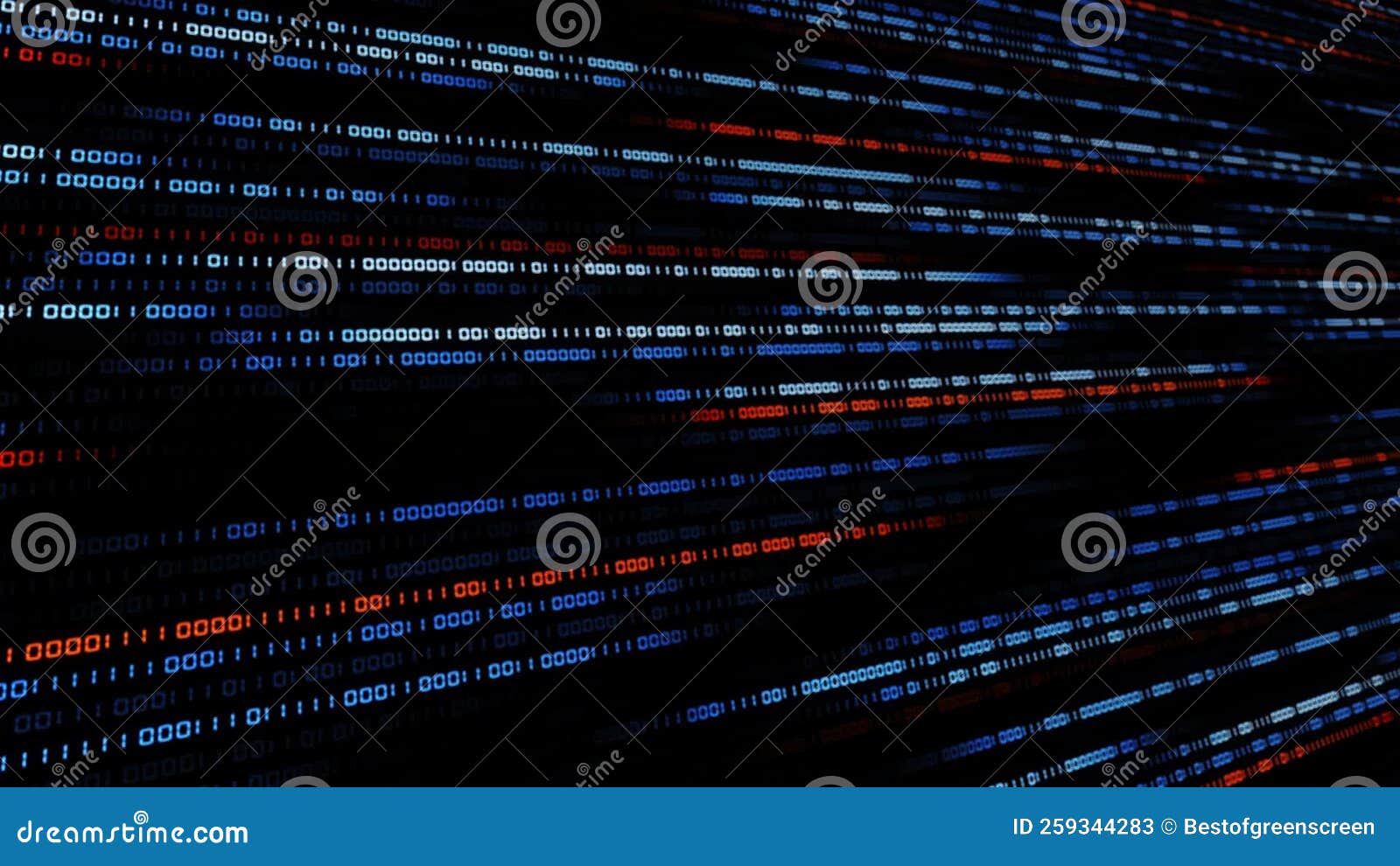 Binary Code in Flow Motion - Information Technology Concept - Digital Systems Theme - Cyber ...