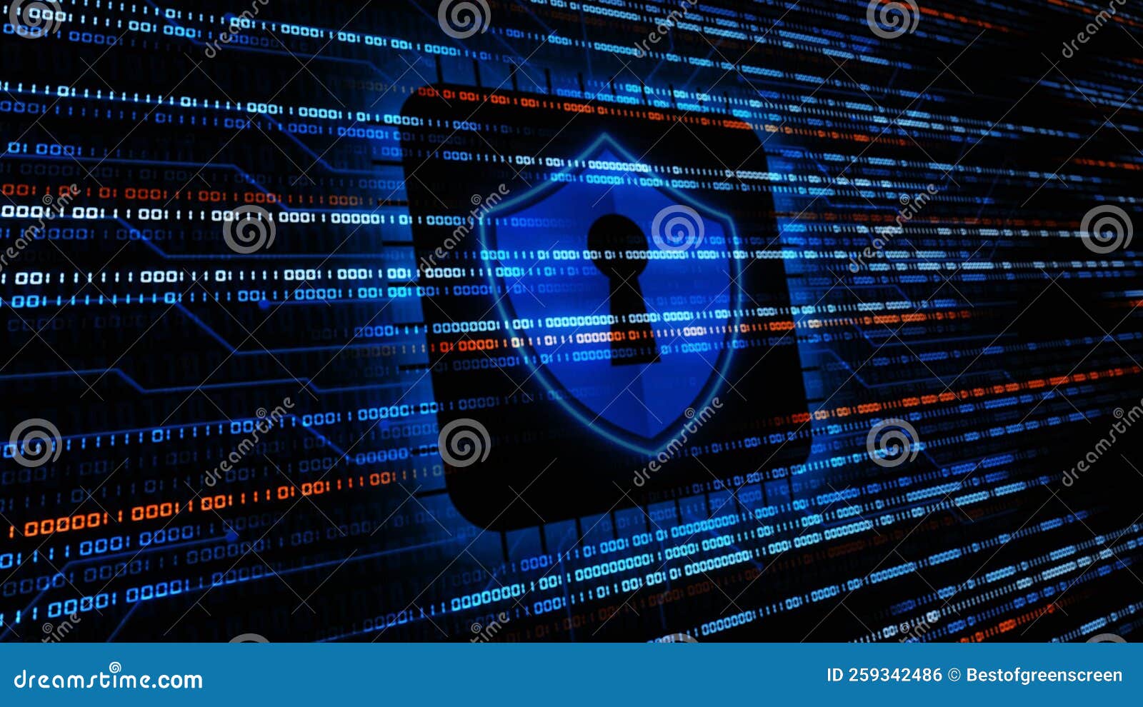 Binary Code Flow Shield Protection System Binary Code Cyber Security And Information Or