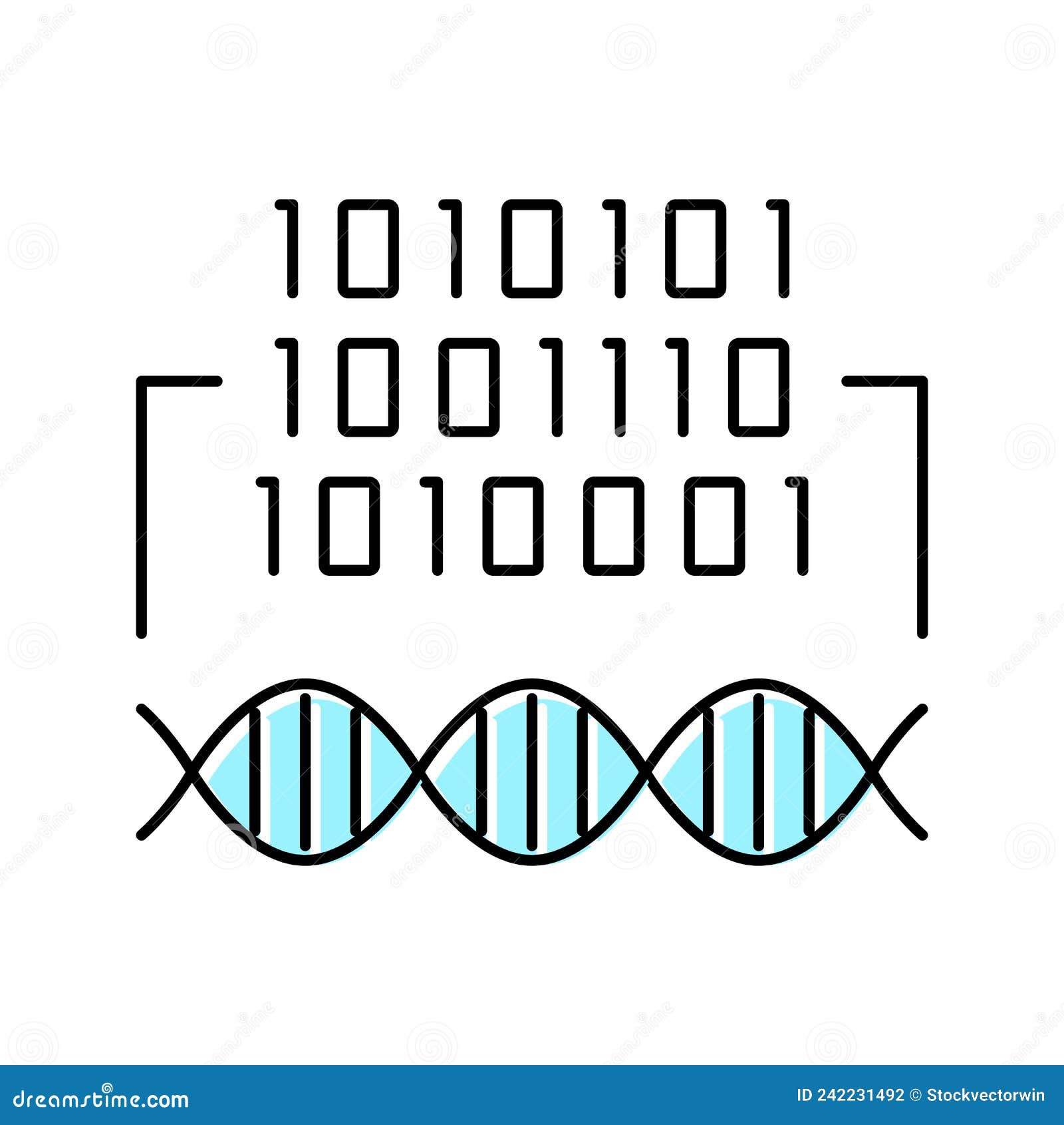Code Of Genetic Human Spiral DNA, AI Generated Stock Photo ...