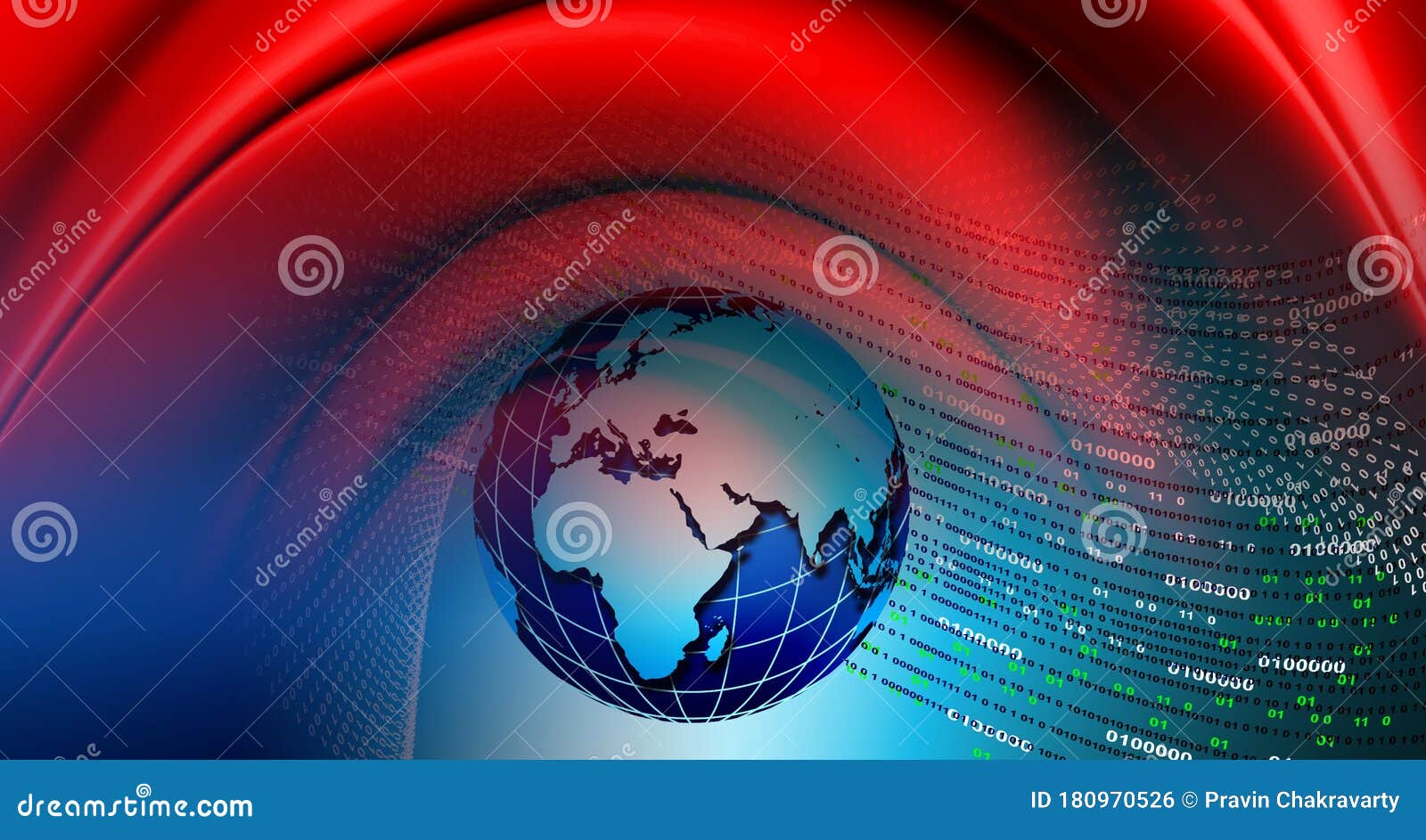 Binary Code Global Background with Global Marketing , Digital Abstract ...