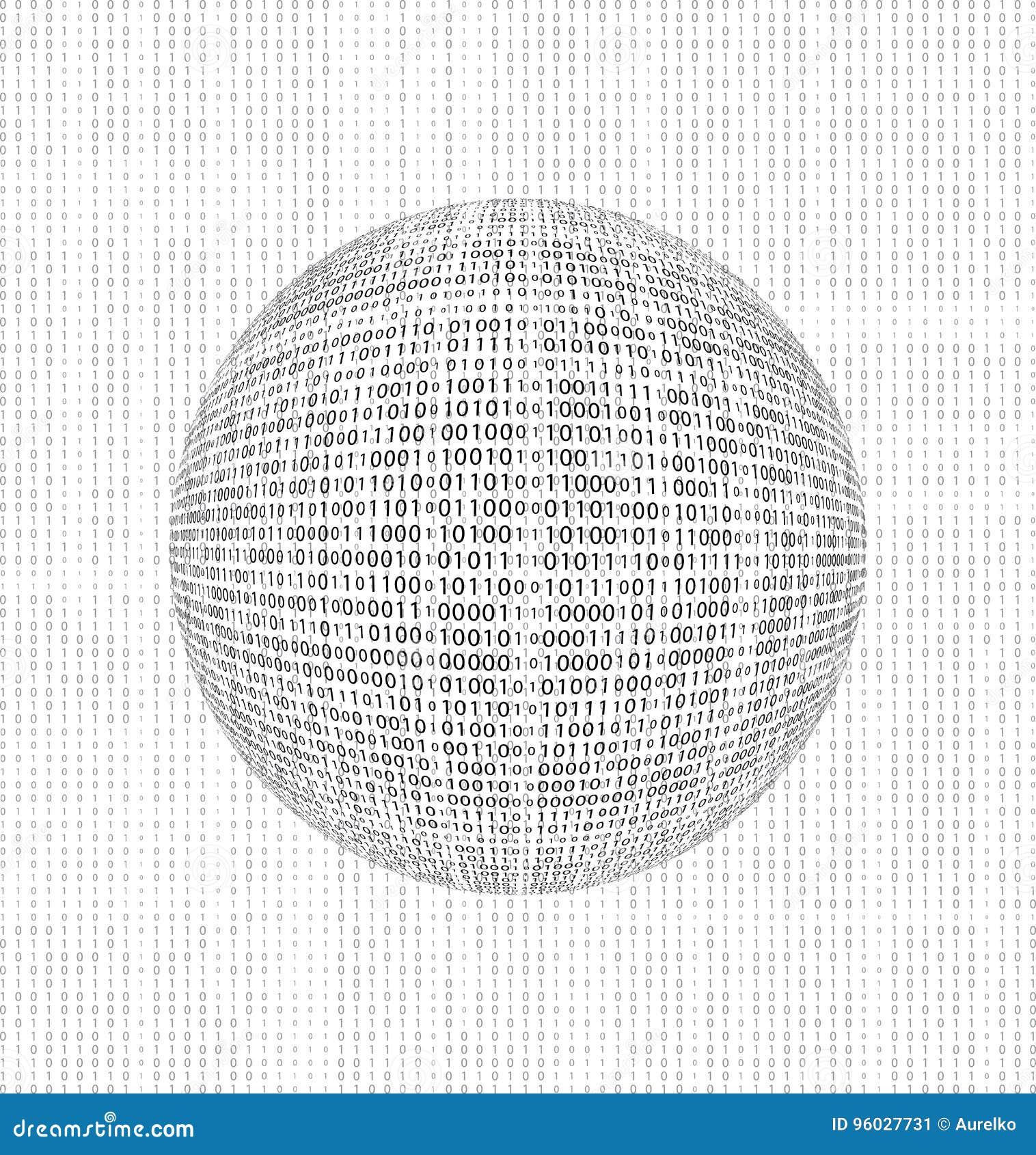 Binary Code Globe Stock Vector Illustration Of Computer 96027731
