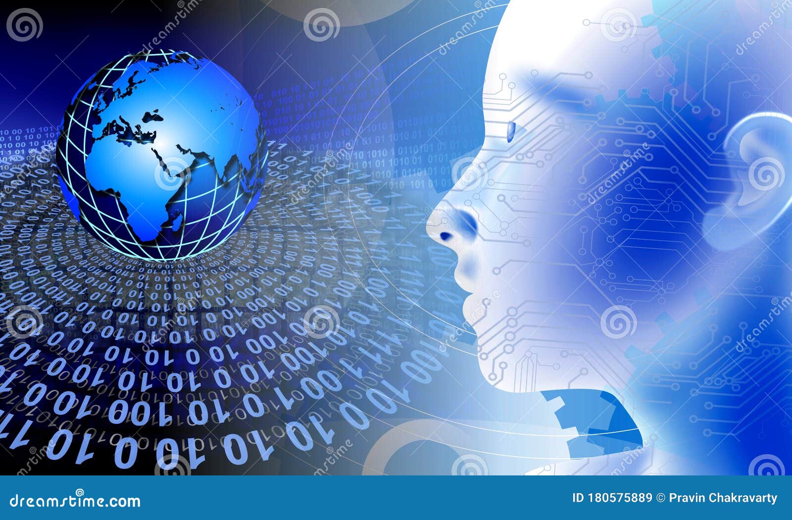 Binary Code Globe Background Digital Abstract Technology Background Java Coding Stock