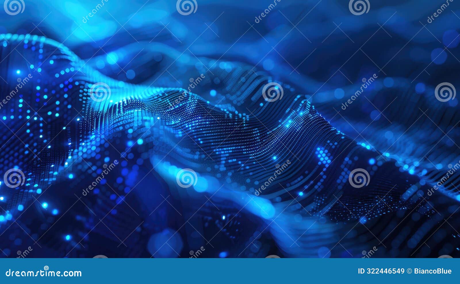 Binary Codes with Glowing Blue Digits. Technology and Data Concept. AIG53F. Stock Illustration ...