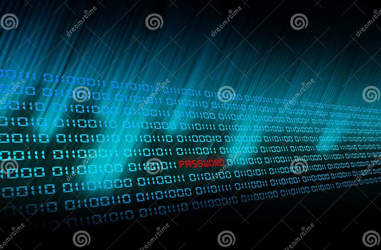 Binary Code glows stock illustration. Illustration of abstract - 5079644