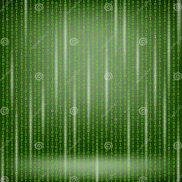 Binary Code Green Background Stock Vector - Illustration of order, graphic: 62168832