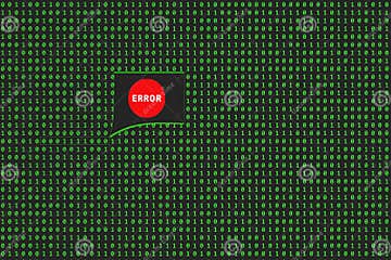 Binary Code, Green Numbers, Dark Screen. Matrix on the Background ...