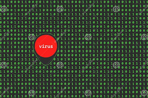 Binary Code, Green Numbers, Dark Screen. Matrix on the Background ...