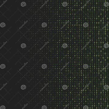 Binary Code Halftone Background. Zero and One Abstract Symbols Stock Illustration - Illustration ...