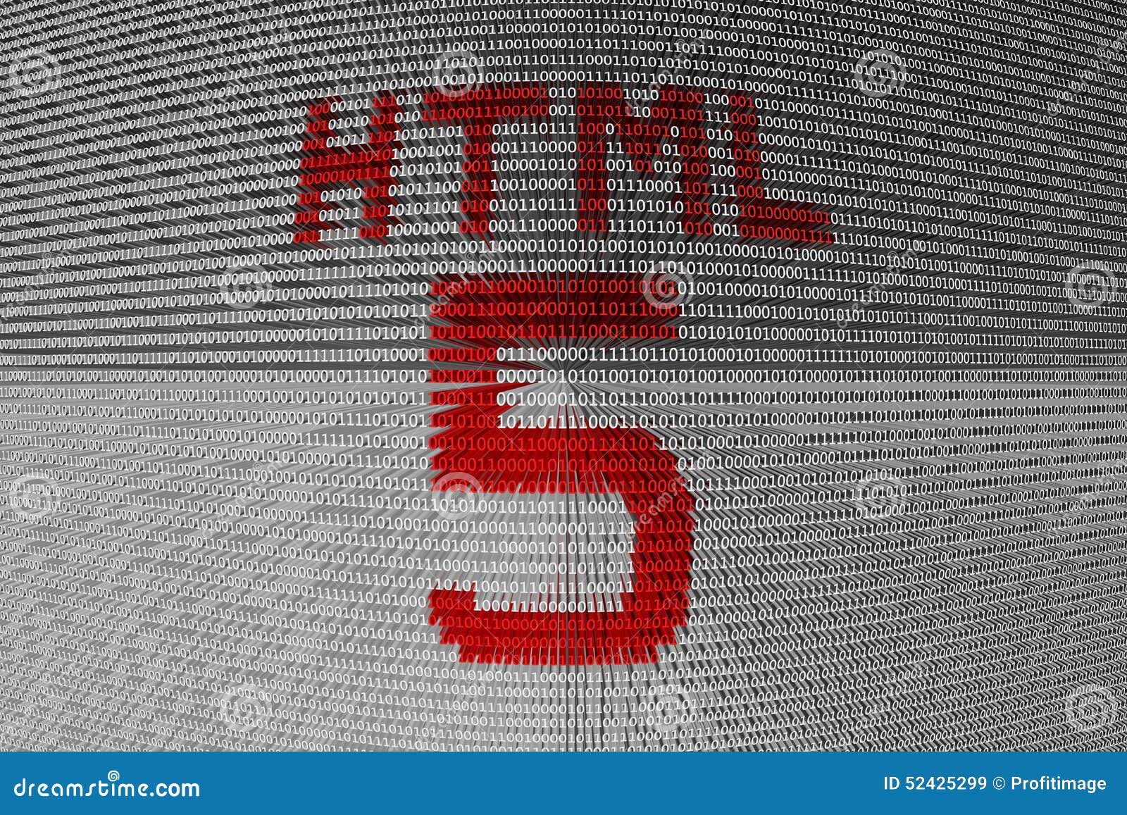 Binary code html 5 stock illustration. Illustration of middle - 52425299