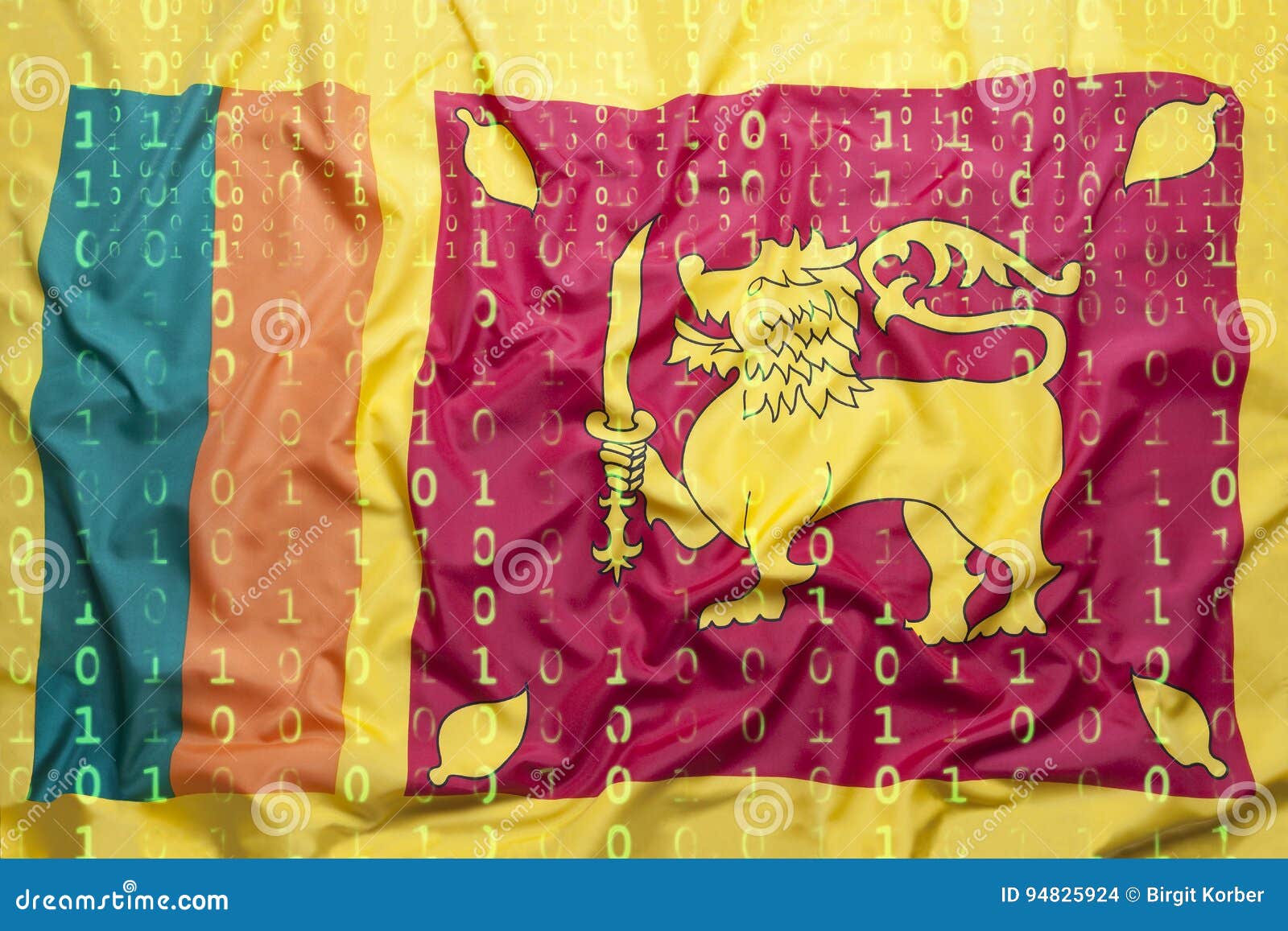 Binary Code with Hungary Flag, Data Protection Concept Stock Photo ...