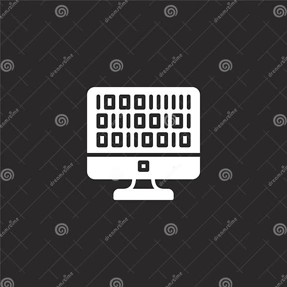 Binary Code Icon. Filled Binary Code Icon for Website Design and Mobile ...