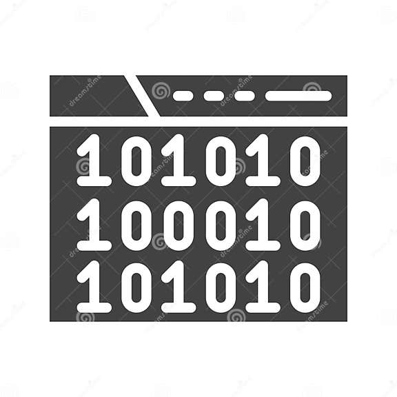 Binary Code Icon Image. stock vector. Illustration of outline - 282887028