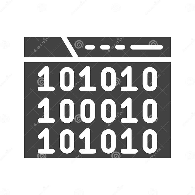 Binary Code Icon Image. stock vector. Illustration of outline - 282887028