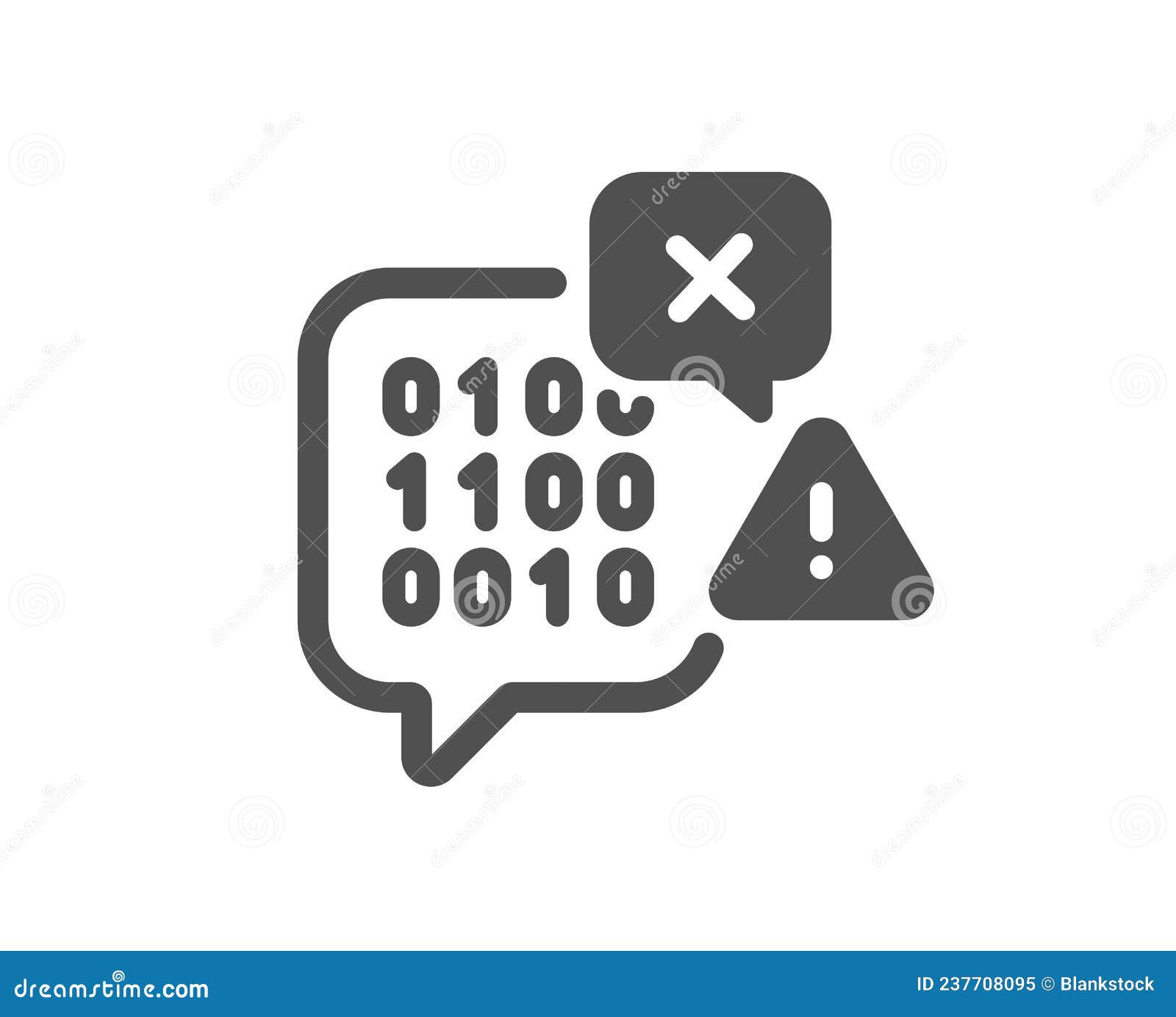 Binary Code Icon. Ransomware Threat Sign. Vector Stock Vector ...