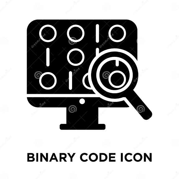 Binary Code Icon Vector Isolated on White Background, Logo Concept of ...