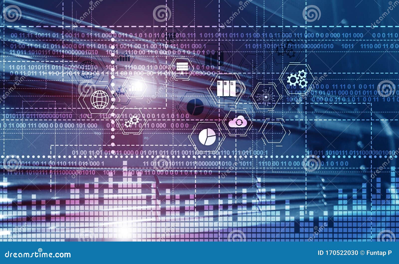 Binary Code. ICT - Information and Telecommunication Technology and IOT ...
