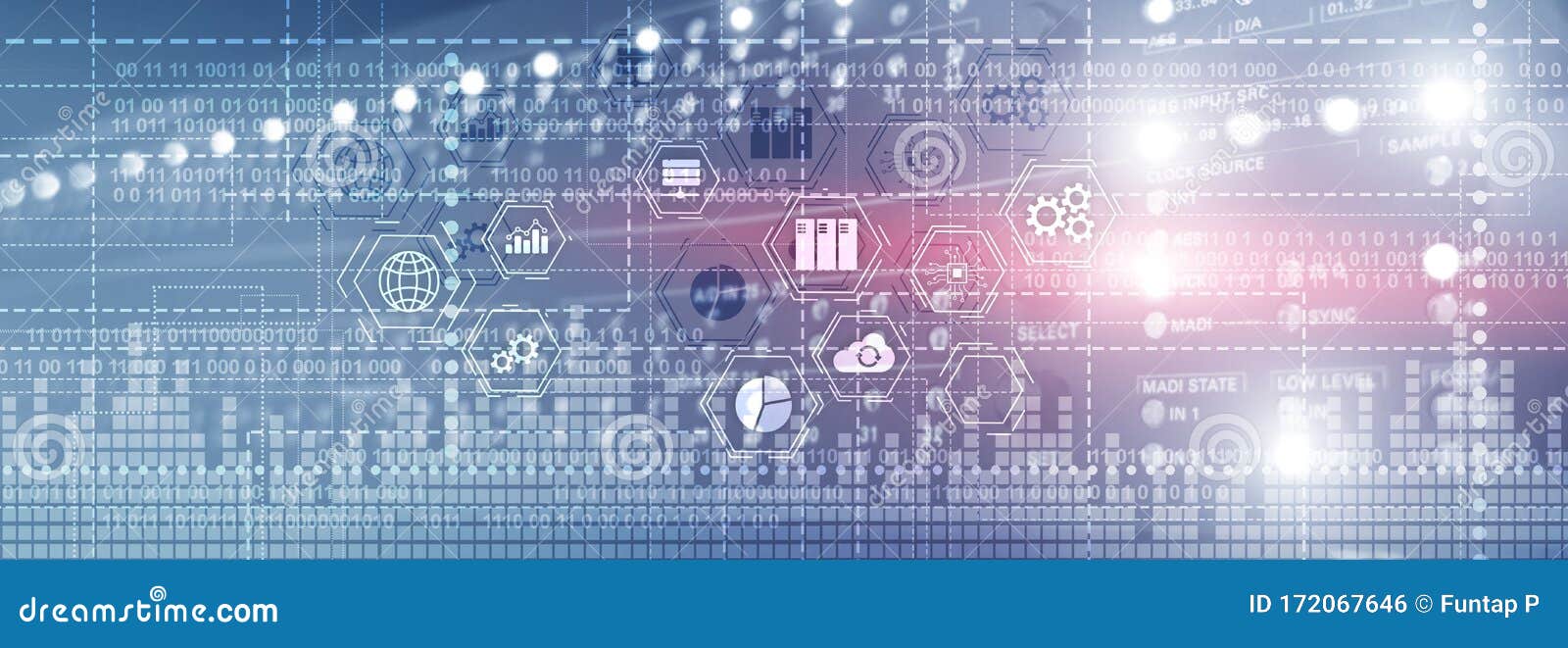 Binary Code. ICT - Information and Telecommunication Technology and IOT ...
