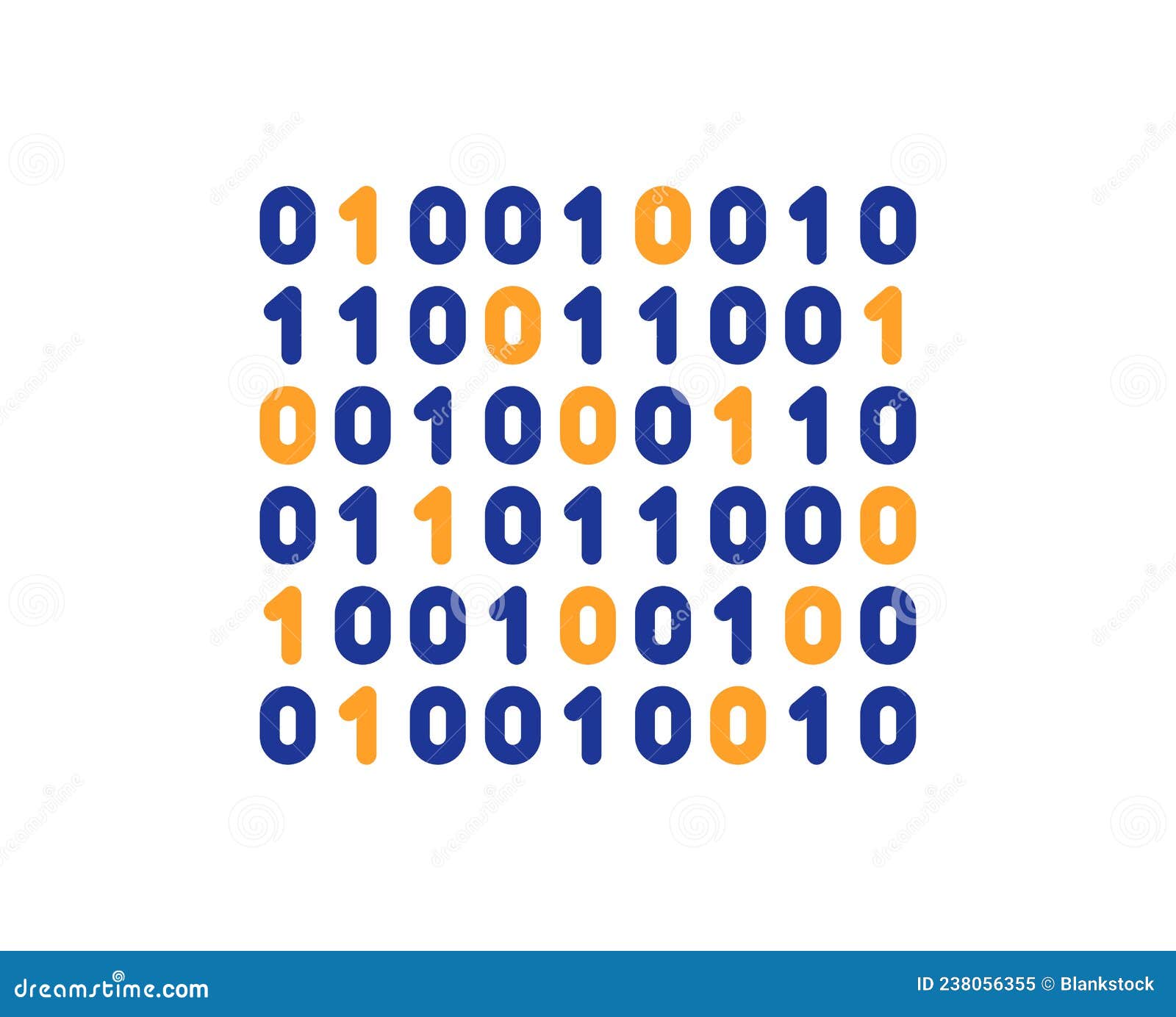 Binary Code Line Icon. Computer Machine Code Sign. Vector Stock Vector - Illustration of ...